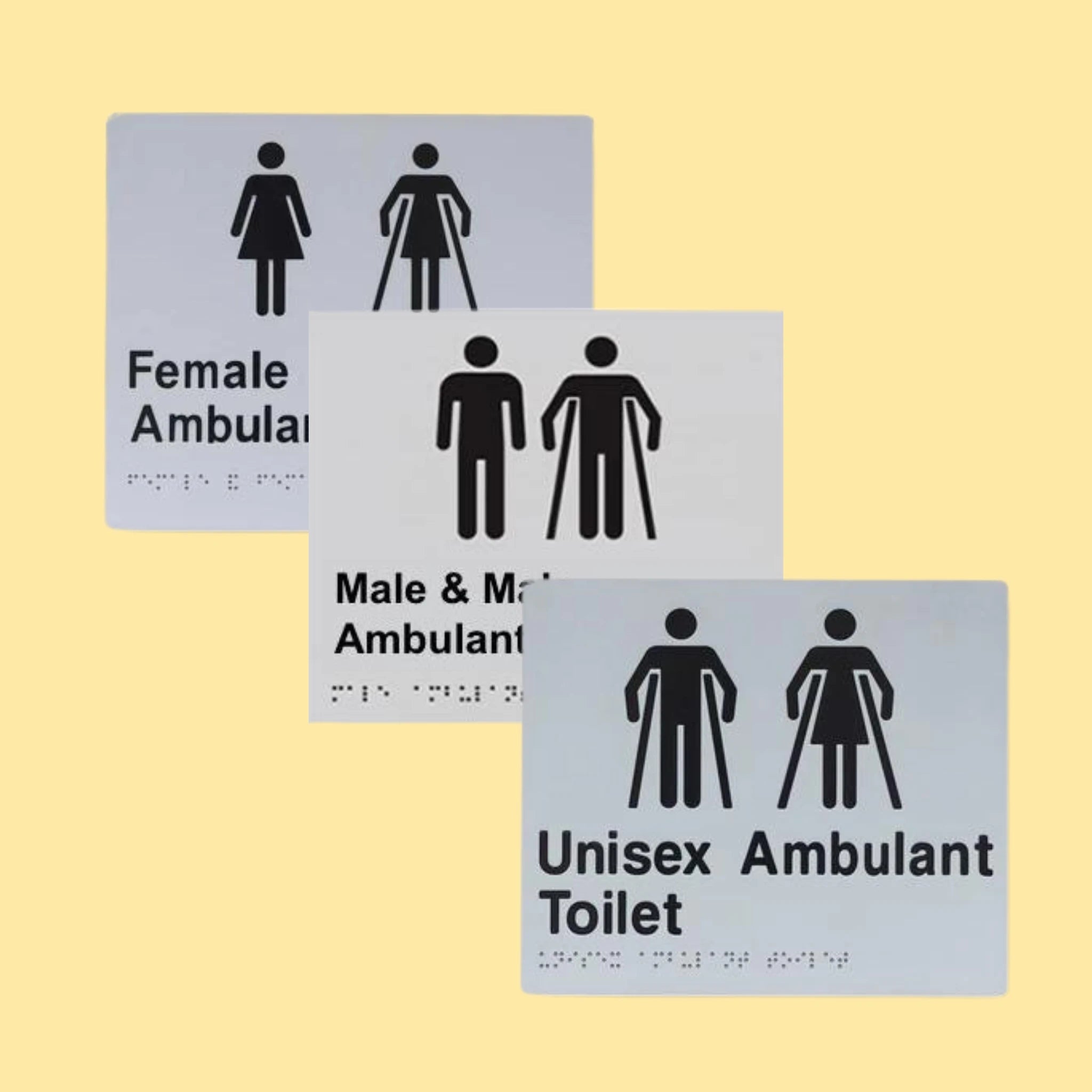 Ambulant signs | Braille ambulant & Unisex Braille Signs – eSafety Supplies
