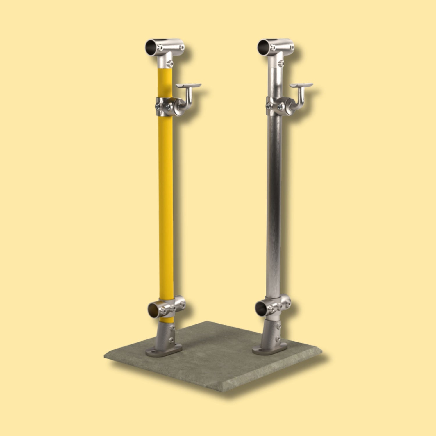 Cope Modular Stanchions | Yellow & Galvanised – eSafety Supplies