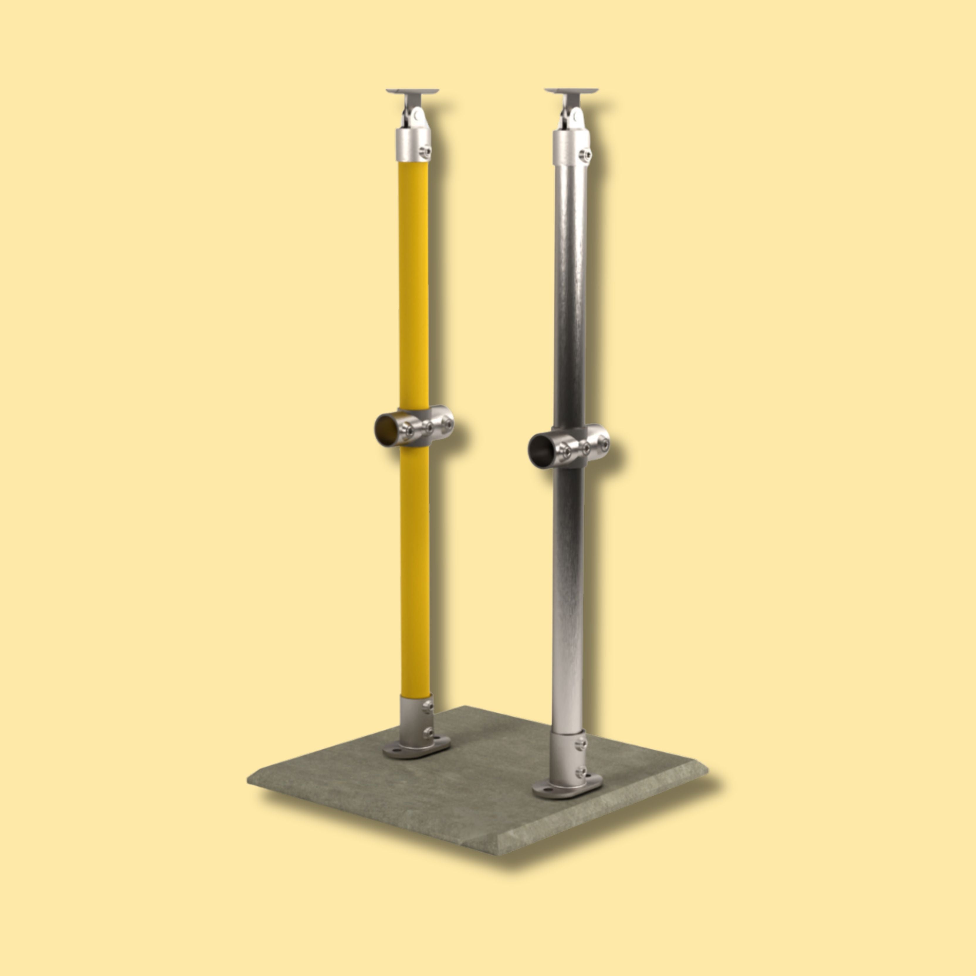 Cope Modular Stanchions | Yellow & Galvanised – eSafety Supplies