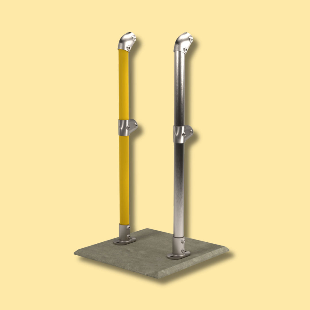 Cope Modular Stanchions | Yellow & Galvanised – eSafety Supplies