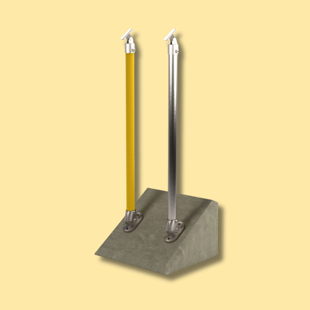 Cope Modular Stanchions | Yellow & Galvanised – eSafety Supplies