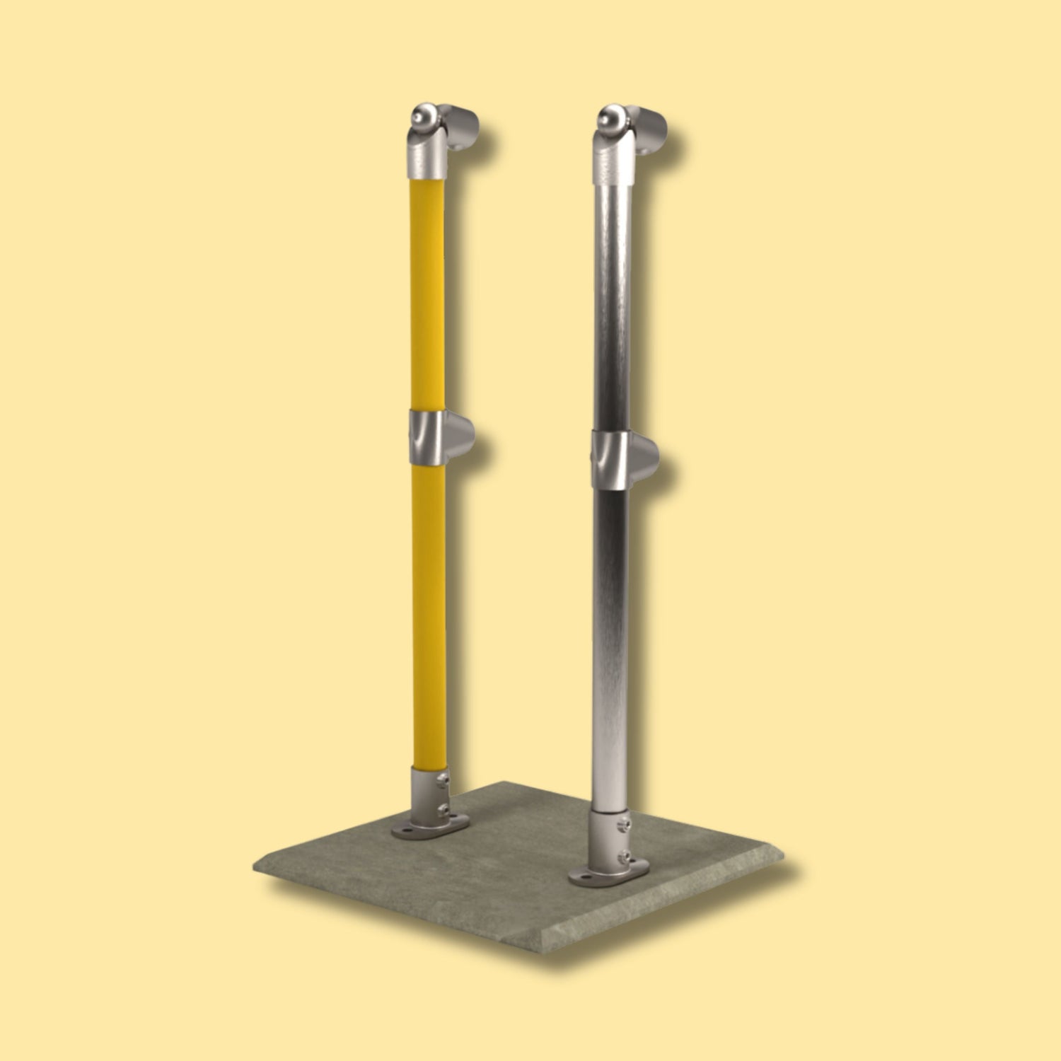 Cope Modular Stanchions | Yellow & Galvanised – eSafety Supplies