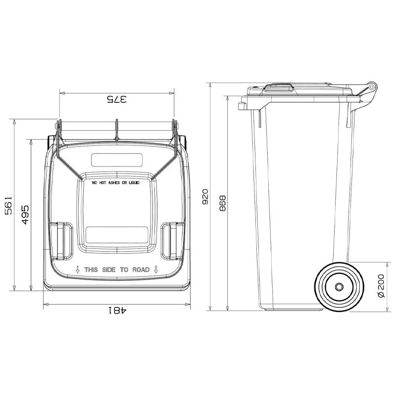 Dark Green Wheelie Bin - 120L Capacity | eSafety Supplies