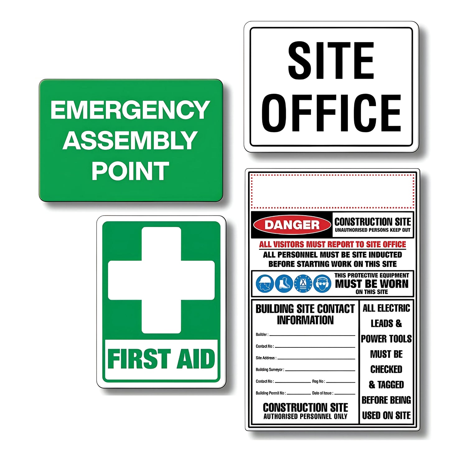 Construction Site Safety Sign Pack – eSafety Supplies