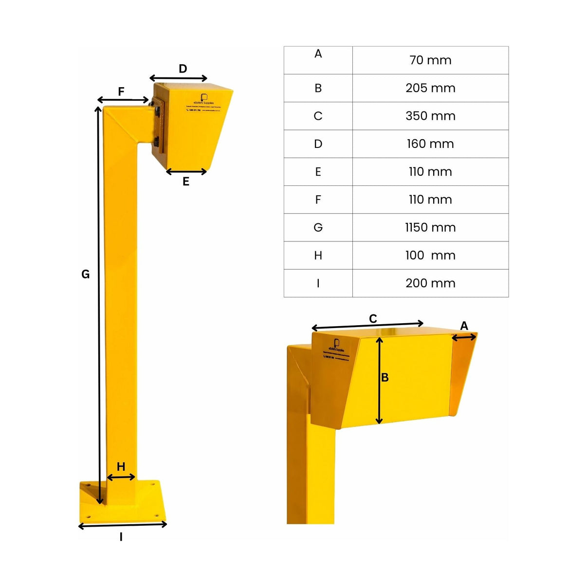 Intercom Card Reader Post Bollard | eSafety Supplies