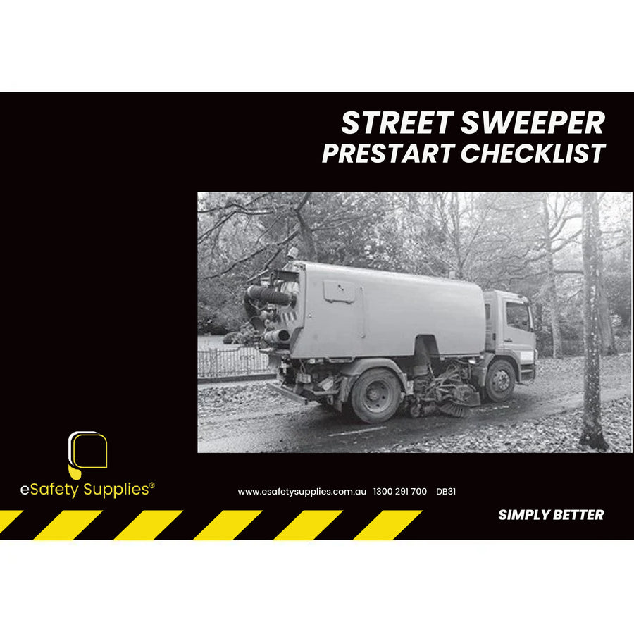 Street Sweeper Prestart Checklist Books – eSafety Supplies