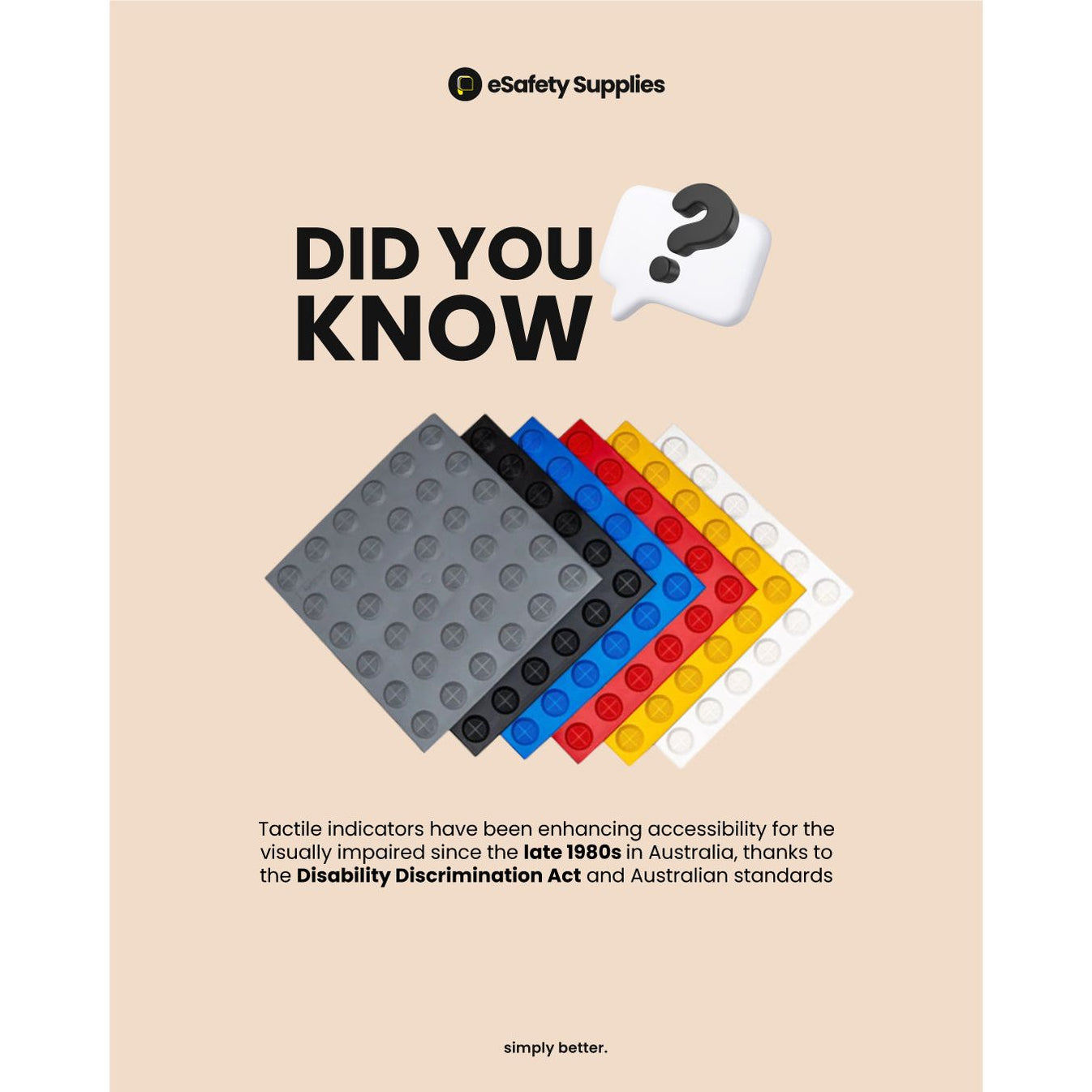 Tactile Indicator - Hazard - Peel & Stick – eSafety Supplies