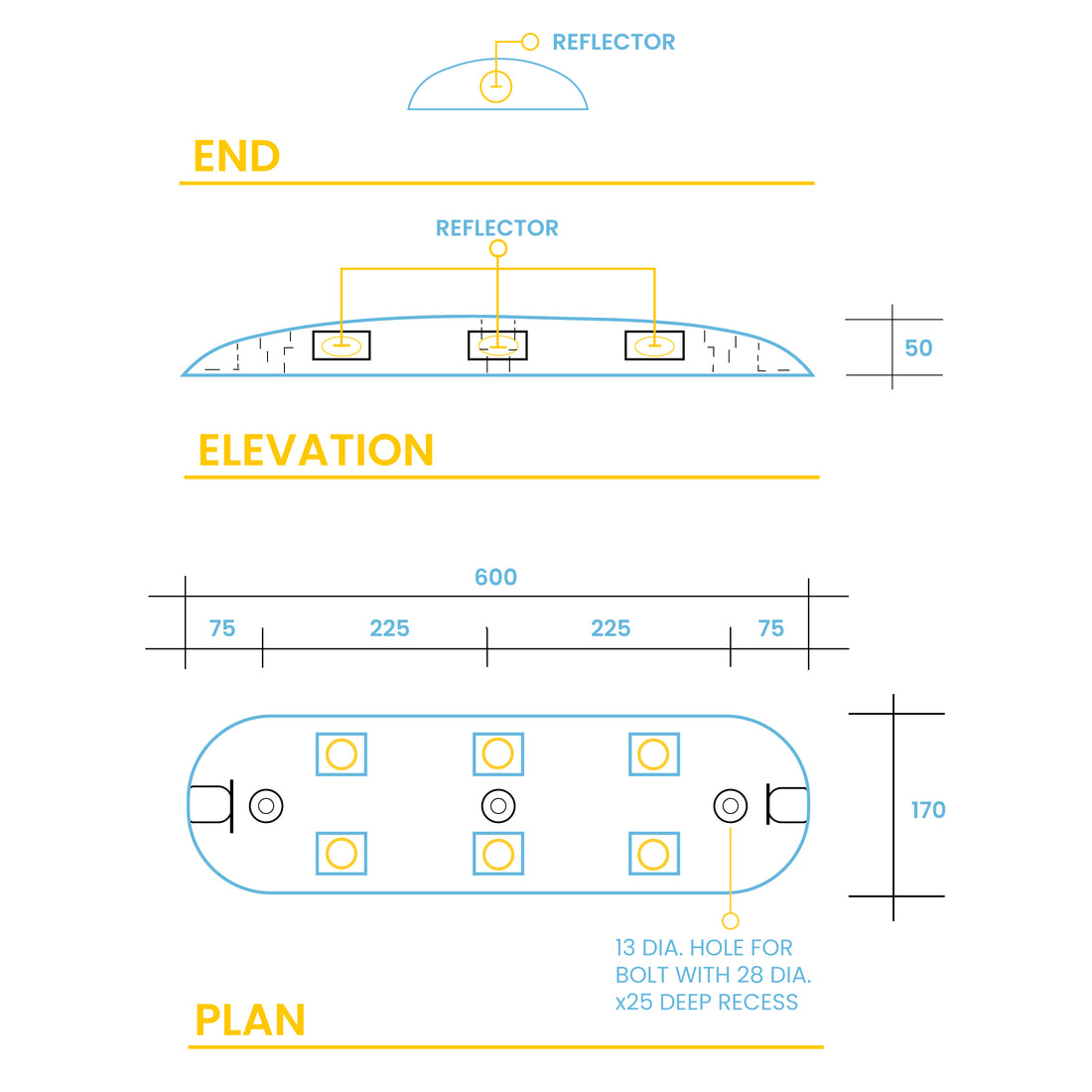 Rumble Bar 600mm - Multiple Colours – eSafety Supplies