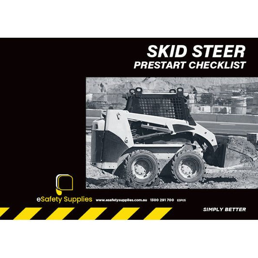 Skid Steer Prestart Checklist Book