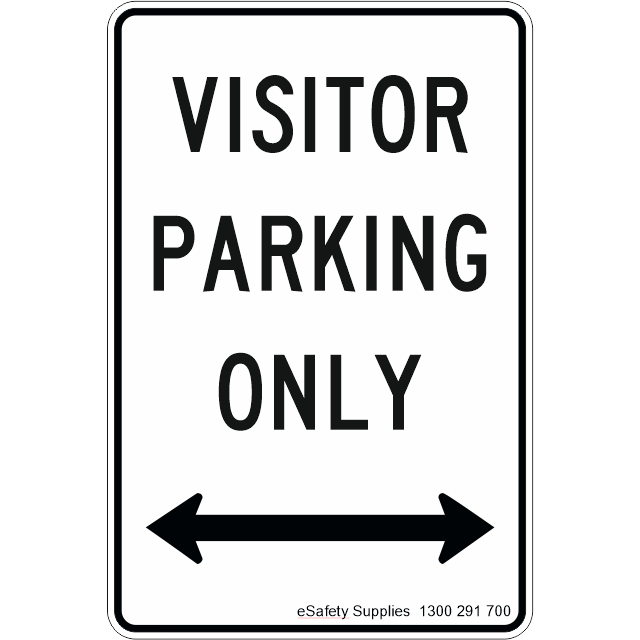 Visitor Parking Sign with Arrows | eSafety Supplies