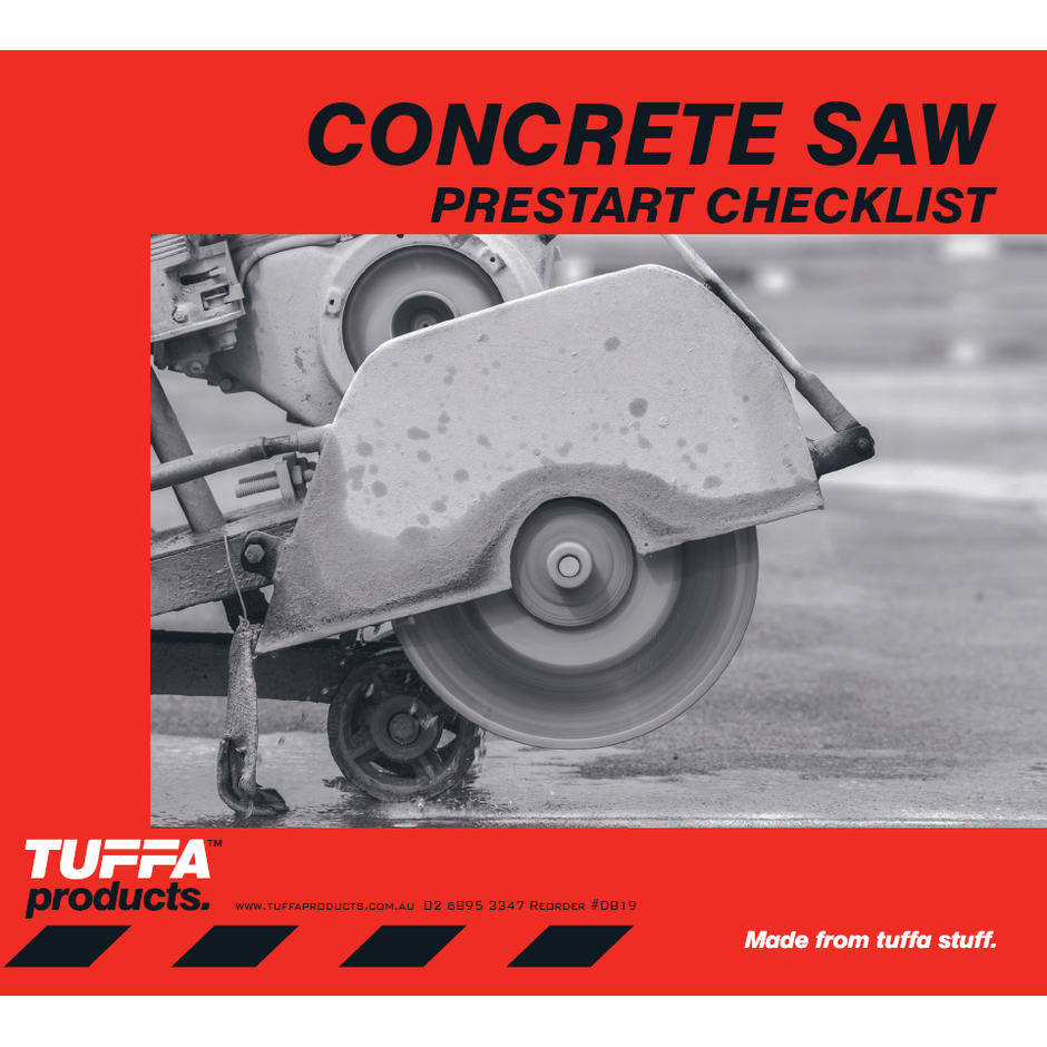 Concrete Saw Prestart Books