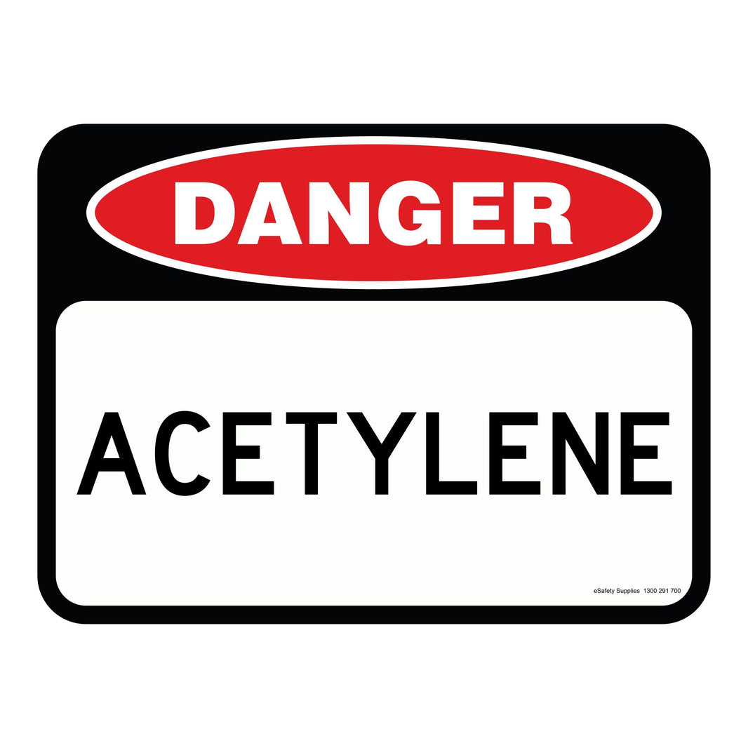 Danger Sign - Acetylene – eSafety Supplies