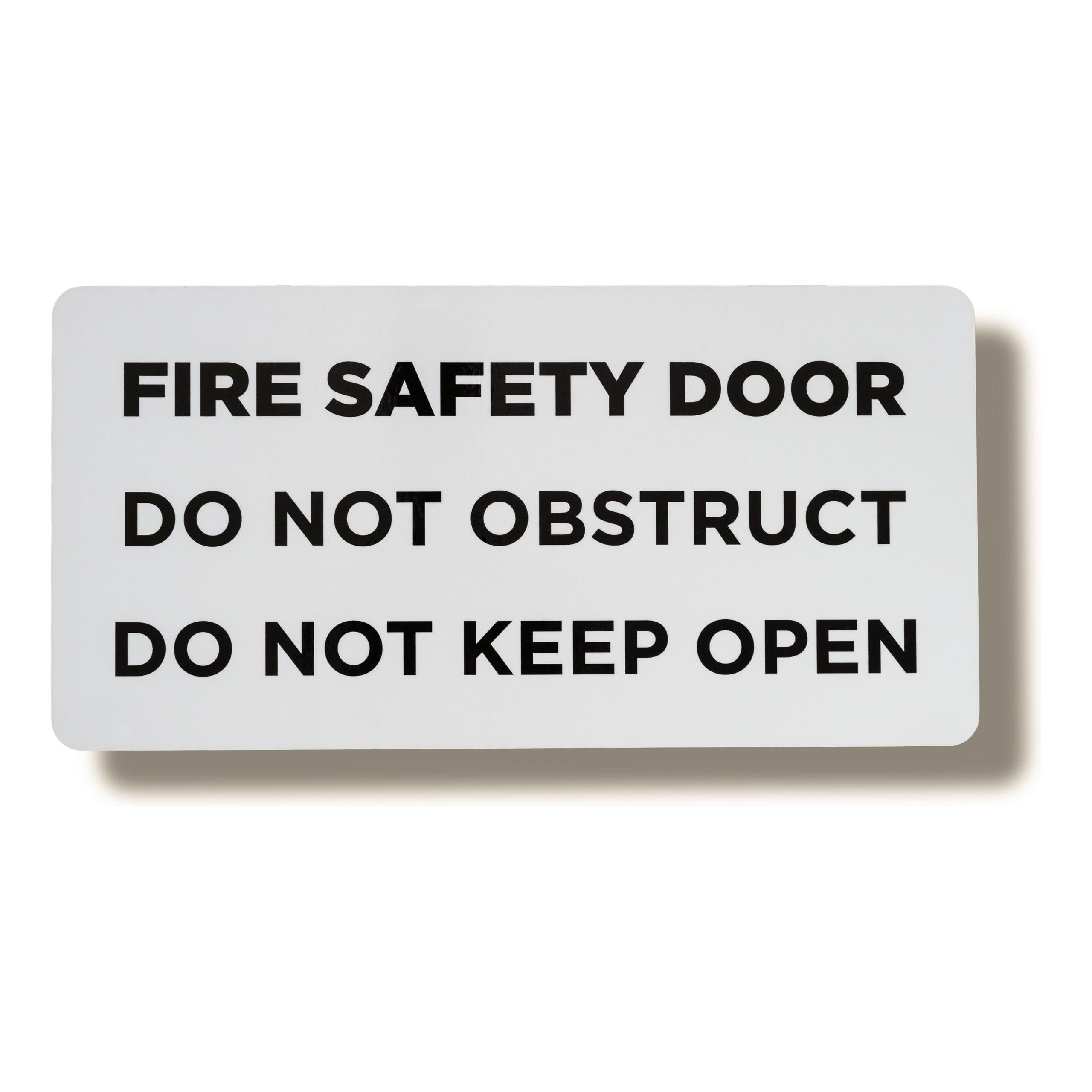 Fire Safety Door Signage â€” Aluminium | eSafety Supplies