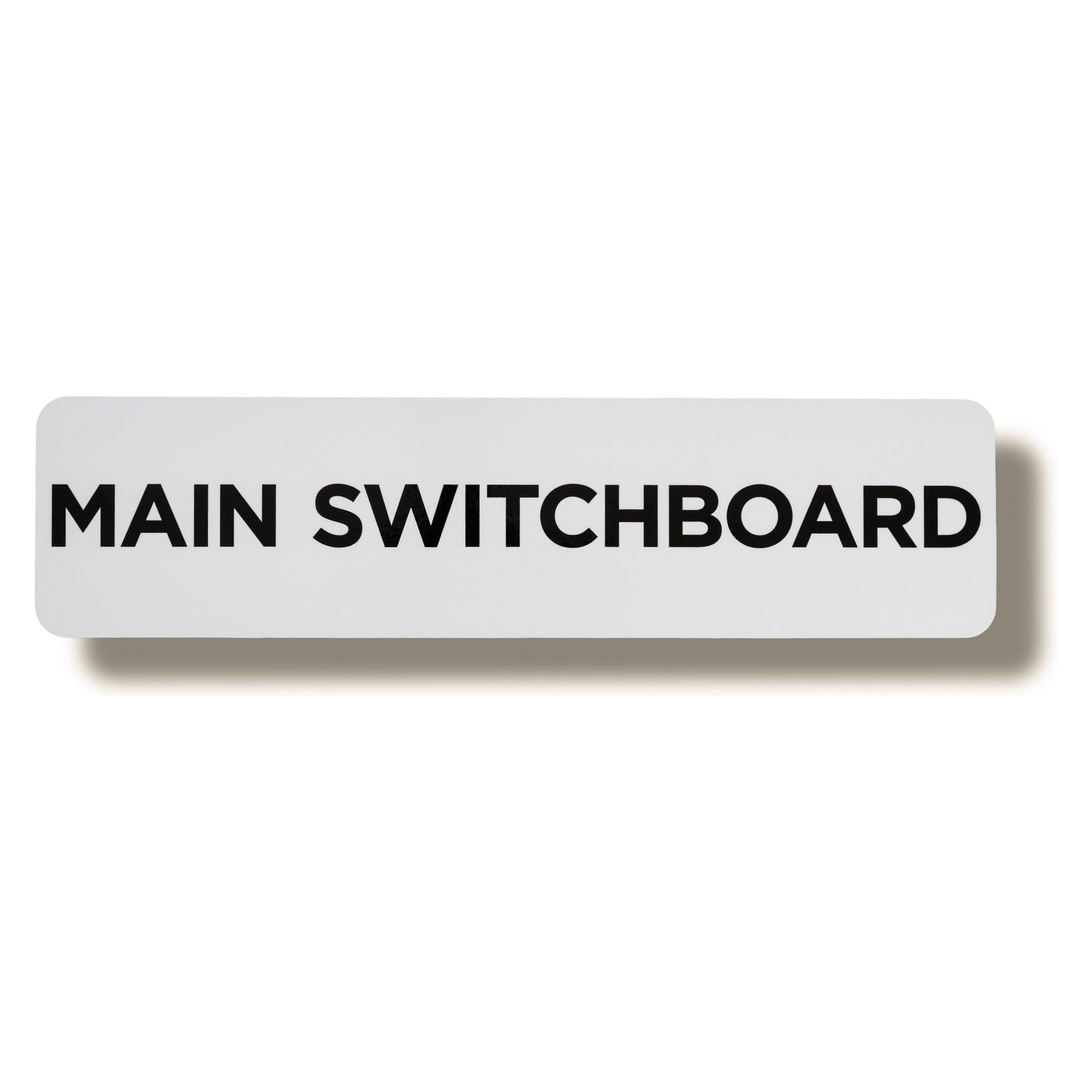 Main Switchboard Sign â€” Aluminium | eSafety Supplies