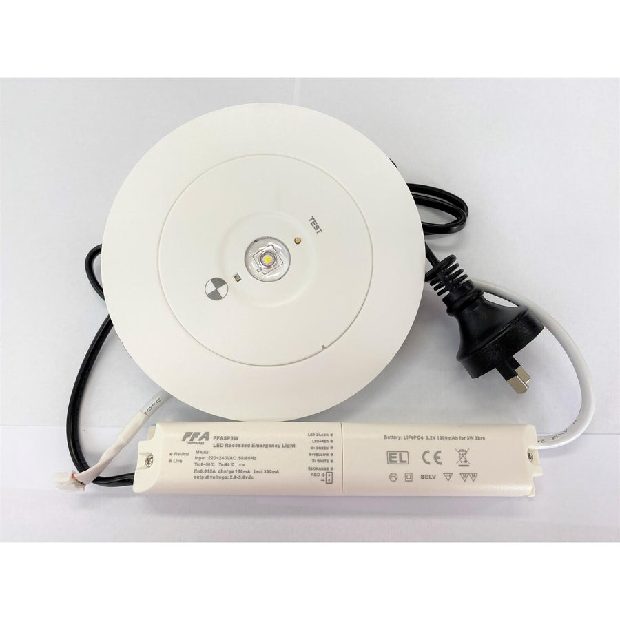 LED Recessed Emergency Light — 3W White | eSafety Supplies