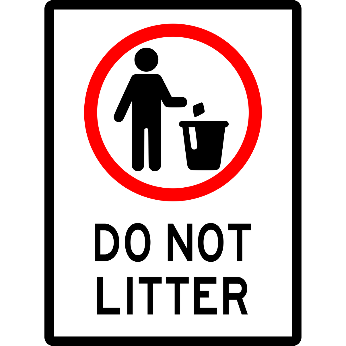 Prohibition Sign - Do Not Litter – eSafety Supplies
