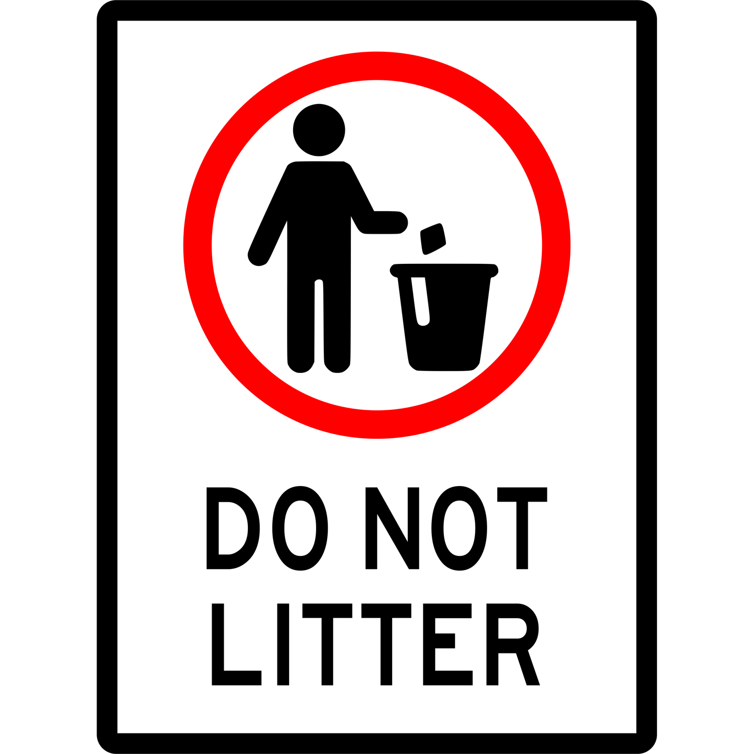 Prohibition Sign - Do Not Litter – eSafety Supplies