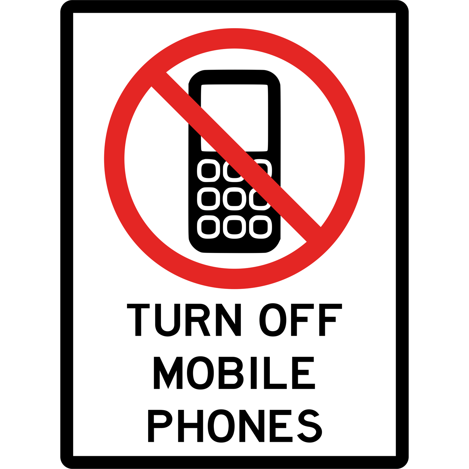 Prohibition Sign - Turn Off Mobile Phones – eSafety Supplies