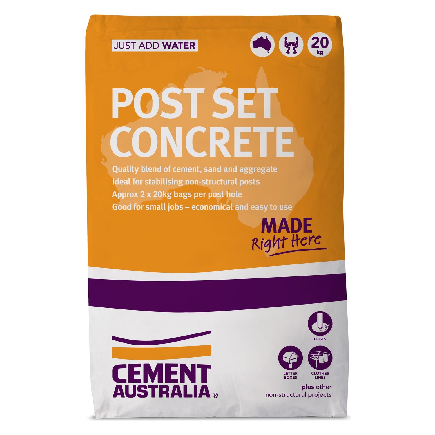 Post Set Concrete Mix 20kg Bag