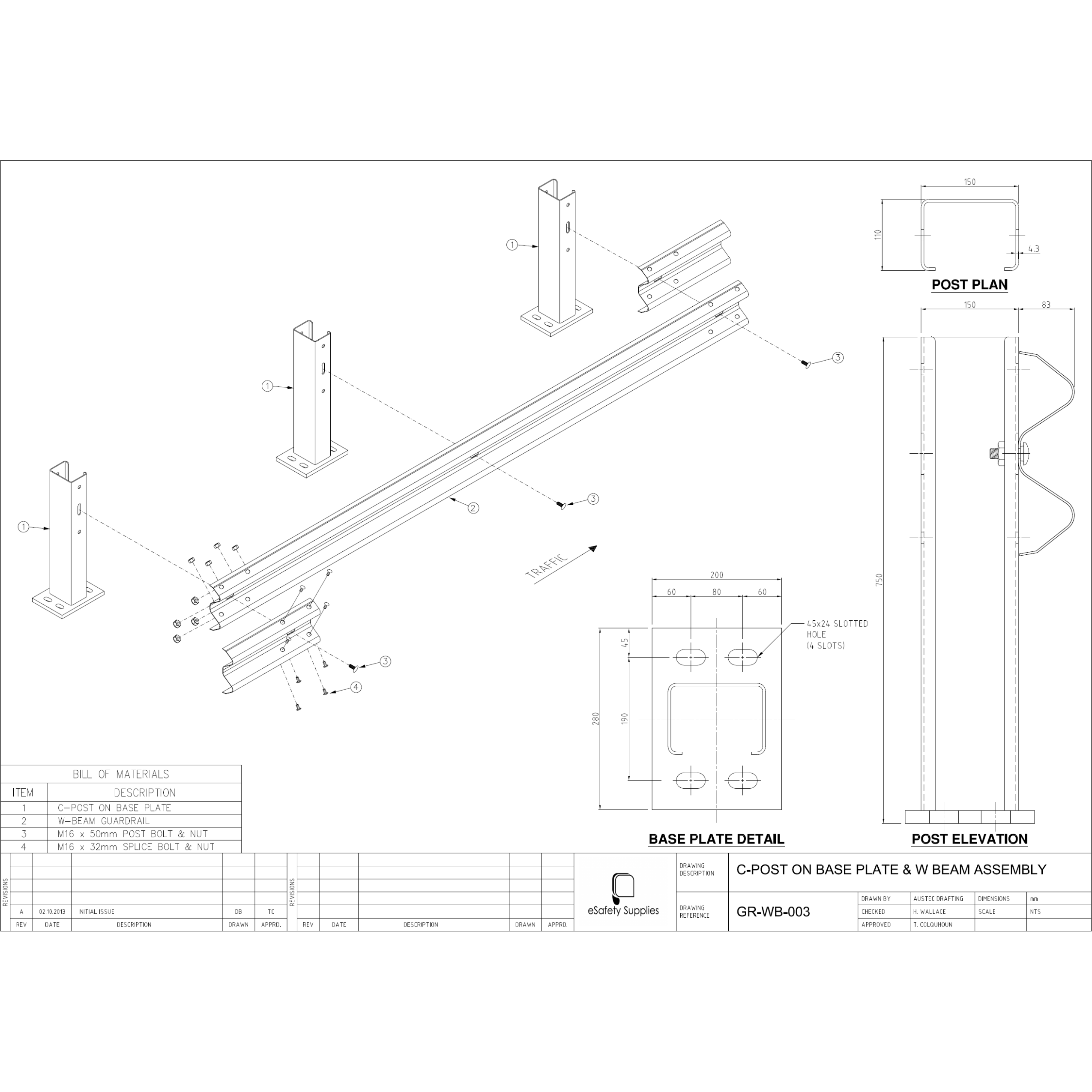 Guard Rail - W Beam - Galvanised