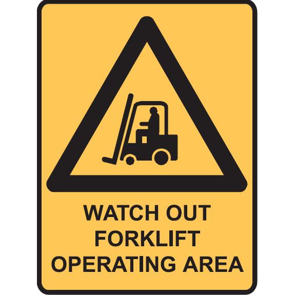 Watch Out ForkLift Operating Area Sign | eSafety Supplies