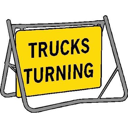 Swing Stand & Sign - Trucks Turning | eSafety Supplies